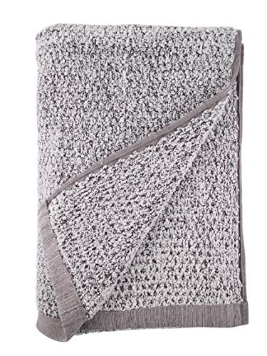 Everplush Diamond Jacquard Bath Towel Set, 2 Pack, Gray