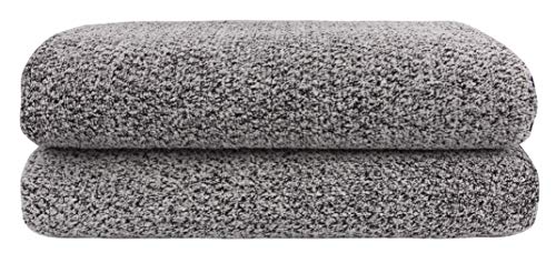 Everplush Diamond Jacquard Bath Towel Set, 2 Pack, Gray