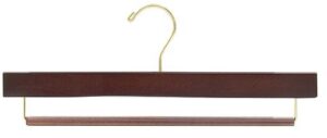 walnut pant hanger w/non-slip bar [ bundle of 25 ]