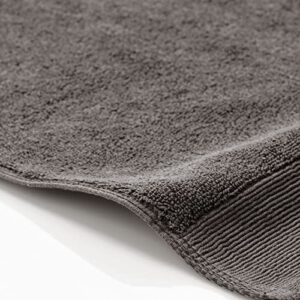 Nate Home by Nate Berkus 100% Cotton Terry 2-Piece Extra Large Bath Sheet Towel Set | 608 GSM, Ultra Soft, Thick Absorbent Towels for Bathroom from mDesign - Set of 2, Charcoal (Dark Gray)