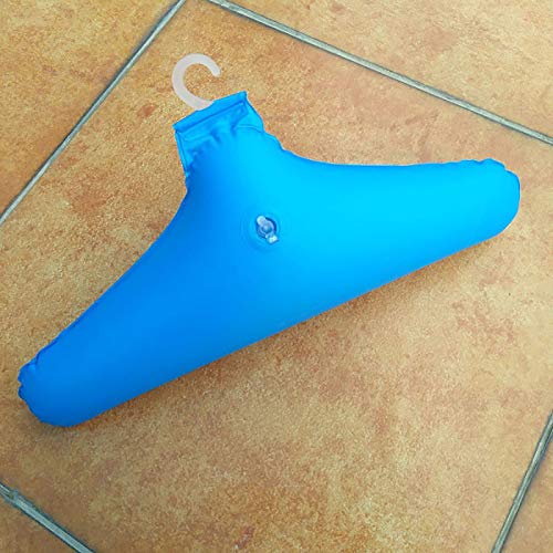 Meideli 5Pcs Inflatable Clothing Hanger, Foldable Clothes Hanger Rack Non Slip Portable Coat Holder for Travel/Outdoor/Camping, Rounded Edges 17.72 * 8.66 * 4.72 inch Blue