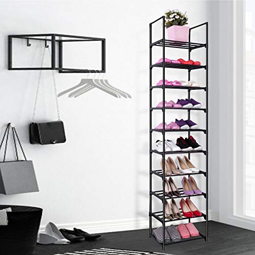 OYREL Shoe Rack, Sturdy Metal Shoe Rack Organizer,Narrow Shoe Rack,Shoe Racks for Closets,Shoes Rack,Shoe Stand,Shoe Shelf