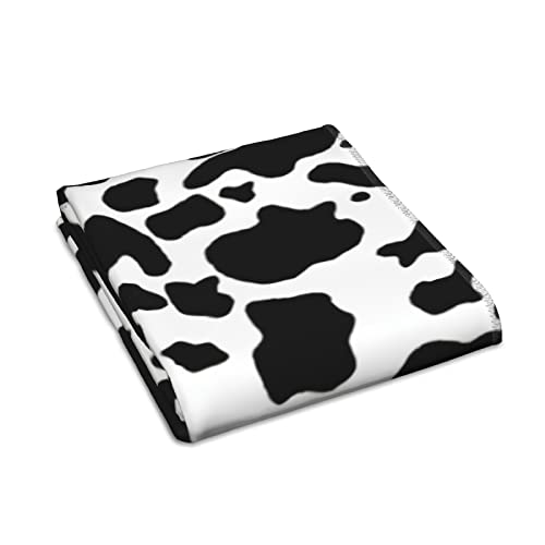 Cafl Black and White Cowhide Texture Hand Towels Cow Print Towels for Bathroom Microfiber Highly Absorbent Face Towels Sport Sweat Towel Gym Yoga Spa Pool 12 x 27.5in