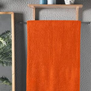 NINE WEST Oversized Luxury Terry Bath Sheet, Soft & Plush 40x80 Inch Extra Large Jumbo Bath Towels, 100% Turkish Cotton (Orange)