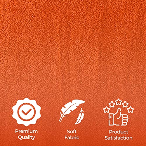 NINE WEST Oversized Luxury Terry Bath Sheet, Soft & Plush 40x80 Inch Extra Large Jumbo Bath Towels, 100% Turkish Cotton (Orange)