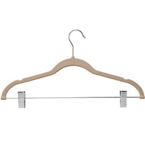 Home-it 10 Pack Clothes Hangers with clips - IVORY Velvet Hangers for skirt hangers - Clothes Hanger - pants hangers - Ultra Thin No Slip