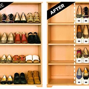 Shoe Slotz 6-Pack Space-Saving Storage Units in Ivory | As Seen on TV | No Assembly Required