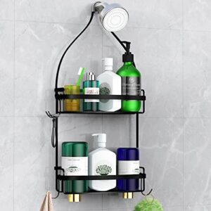 kadolina 2 pack corner shower caddy shelf, shower caddy over shower head