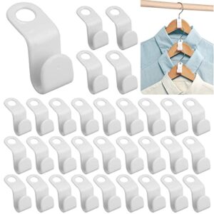 taozhiyao 50pcs clothes hook hanger hooks space saving closet connector organizer (white)