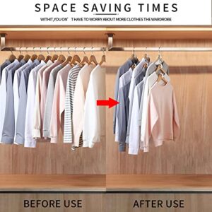 TAOZHIYAO 50PCS Clothes Hook Hanger Hooks Space Saving Closet Connector Organizer (White)