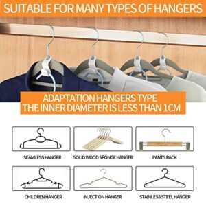 TAOZHIYAO 50PCS Clothes Hook Hanger Hooks Space Saving Closet Connector Organizer (White)