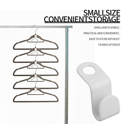 TAOZHIYAO 50PCS Clothes Hook Hanger Hooks Space Saving Closet Connector Organizer (White)