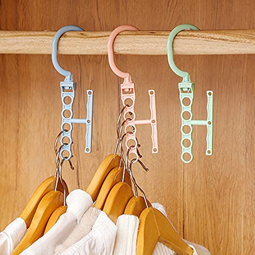 Gaweb Clothes Hanger, Hook Sturdy Space-Saving Plastic Coat Laundry Drying Rack for Wardrobe - Pink, One Size