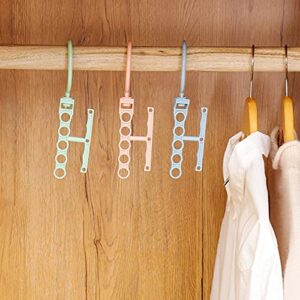 Gaweb Clothes Hanger, Hook Sturdy Space-Saving Plastic Coat Laundry Drying Rack for Wardrobe - Pink, One Size