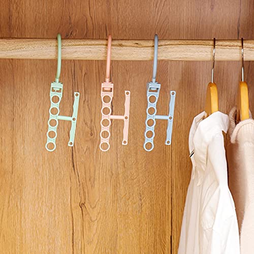 Gaweb Clothes Hanger, Hook Sturdy Space-Saving Plastic Coat Laundry Drying Rack for Wardrobe - Pink, One Size