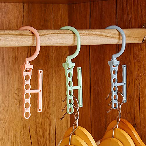 Gaweb Clothes Hanger, Hook Sturdy Space-Saving Plastic Coat Laundry Drying Rack for Wardrobe - Pink, One Size