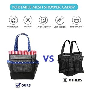 LCXYYY Mesh Shower Caddy, Portable Shower Bag Tote Hanging Toiletry for Bathroom Gym Travel Beach& Camping Dorm with Handle