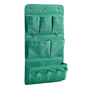 Home Hanging Storage Bag Bathroom Accessories Wall Door Back Wardrobe Dormitory Makeup Organizer Fabric Kitchen Accessories Multifunctional Storage Bag with Wall Hooks (Green)