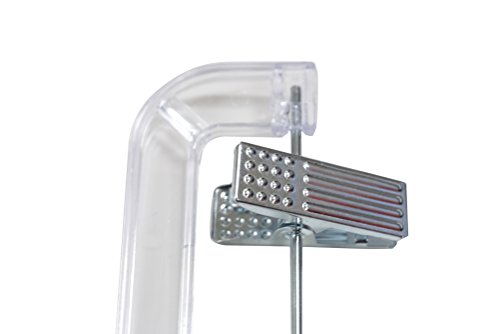 NAHANCO 600RCLH Plastic Skirt/Pant Hanger with Long Metal Swivel Hook and Pinch Clips, Heavy Weight, 14", Clear (Pack of 100)