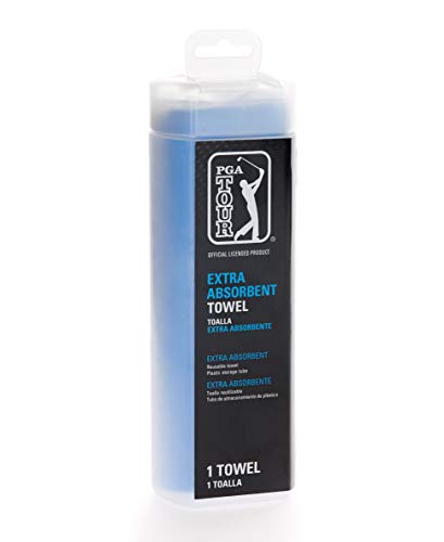 PGA TOUR Standard Extra Absorbent Golf Towel, Blue, One Size