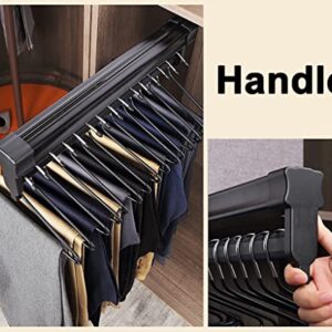 Extendable Clothes Rail Black, Pull Out Pant Hangers Closet Rod Adjustable 26-61cm Wardrobe Rail Clothes Rack,Load- Bearing 25kg (Size : 26cm/10.2in)