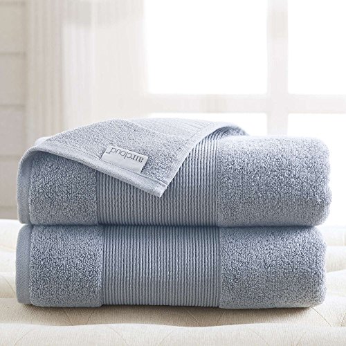 Modern Threads - Air Cloud 2-Pack 100% Zero-Twist Cotton Bath Sheet Set - Super Absorbent & Quick Dry - 500 GSM - Soft & Plush, Blue