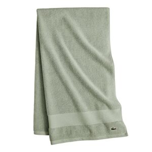 lacoste heritage supima cotton bath sheet, aloe, 35" x 70"