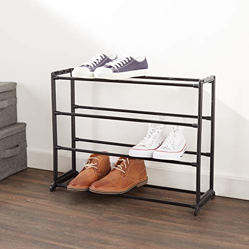 Sunbeam 12-Pair Shoe Rack, Black (SR00754)