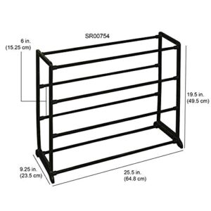 Sunbeam 12-Pair Shoe Rack, Black (SR00754)