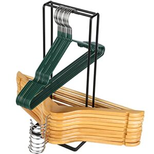 hanger organizer, holds up to 110 wire clothes hangers, hanger storage holder