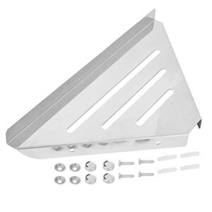 corner shower shelf, corner shower caddy stainless steel triangular storage shelf shower corner shelf rack organizer for home bathroom kitchen toilet dorm(punch)