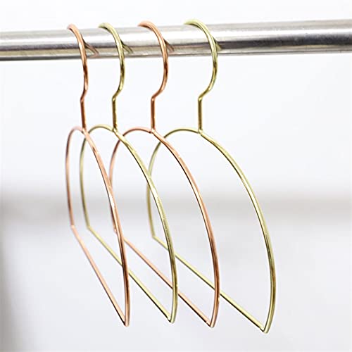 NFEGSIYA Hangers 10pcs/lot Multifunctional Scarf Belt Round Clothes Hangers Iron Round Hangers Creative Scarf Hangers Metal Round Hanger (Color : Gold)