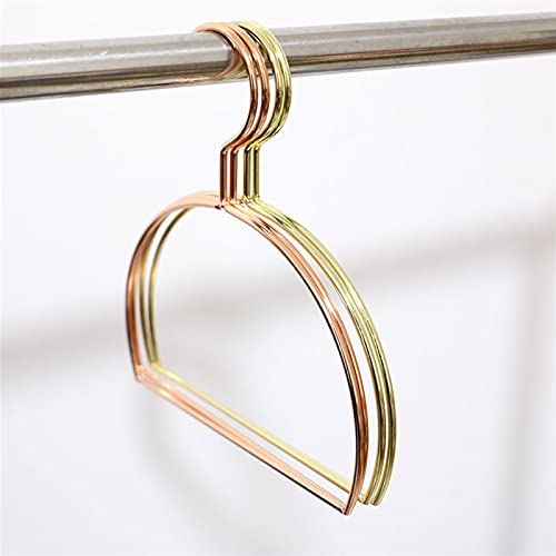 NFEGSIYA Hangers 10pcs/lot Multifunctional Scarf Belt Round Clothes Hangers Iron Round Hangers Creative Scarf Hangers Metal Round Hanger (Color : Gold)