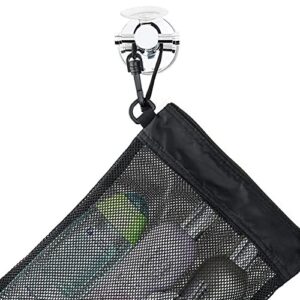 UUYYEO Mesh Hanging Shower Bag Travel Shower Caddy Gym Shower Tote Beach Sunscreen Bag Portable Toiletry Pouch with Suction Cup for Gym Camping