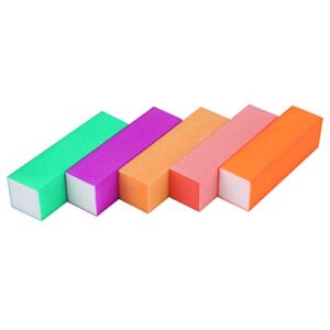 5pcs nail buffer block, sponge nail care nail art buffer file blocks dead skin removers sanding nail manicure polish tools pedicure supplies