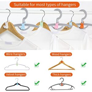 SLMT Clothes Hanger Connector Hooks 50PCS Space Saving Extender Hooks for Plastic Hangers Velvet Hangers Wooden Hangers Wire Hangers Heavy Duty Hangers (50 Pack)