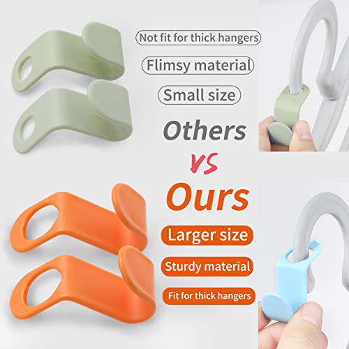 SLMT Clothes Hanger Connector Hooks 50PCS Space Saving Extender Hooks for Plastic Hangers Velvet Hangers Wooden Hangers Wire Hangers Heavy Duty Hangers (50 Pack)