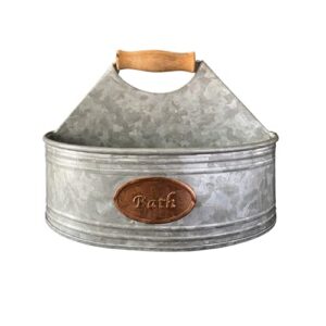 kotinara rustic bathroom caddy countertop - farmhouse bath caddy - galvanized bathroom caddy - a perfect farmhouse bathroom decor for your home.