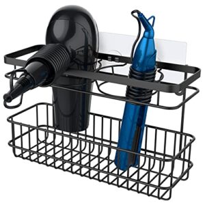 hair dryer holder, hair tool organizer, bathroom cabinet door / wall mount blow dryer & styling tools organizer storage basket for flat iron,curling wand,hair straightener brushes,under sink organizer