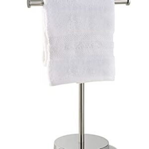 SunnyPoint Elite Heavy Weight Countertop Hand Towel Rack and Accessories Jewelry Stand; 16.5" Height (Satin Nickel, Stainless Steel Base)