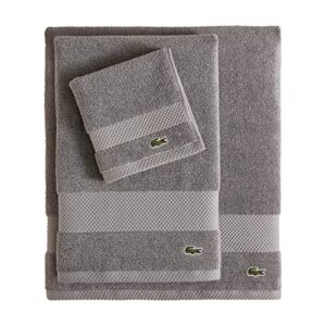 Lacoste Heritage Supima Cotton Bath Sheet, Meteorite, 35" x 70"