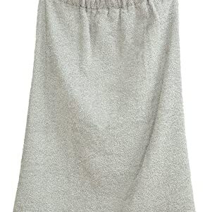 ERINA Bath Wrap Cotton Towel Bathrobe, Women's Body Wrap Towel For Shower, Adjustable Strap, Durable, Absorbent, Body Towel Wrap For Home, Hotel, Salon and Spa (Grey)