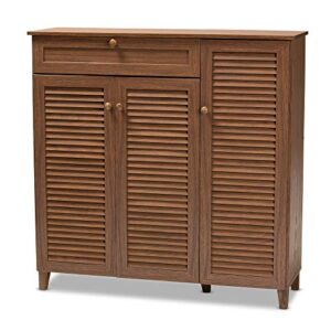 baxton studio shoe cabinets, one size, walnut