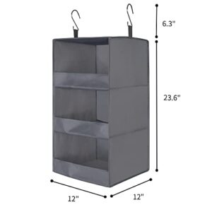 GRANNY SAYS Bundle of 1-Pack Hanging Organizer for Walk-in Closet & 1-Pack Closet Hanging Shelves