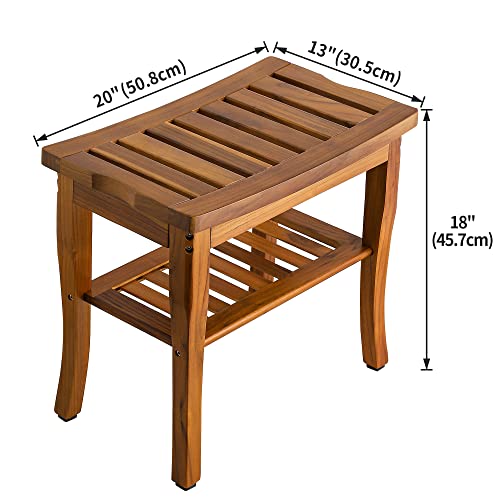 Teak Bath Tray and Teak Shower Bench for Your Bathroom