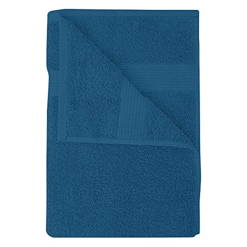 TOALLA 100% Cotton Bath Sheet Set Pack of 2|600 GSM|Soft Bath Sheets|Oversized Bath Towel|Quick Dry Bath Sheet|Absorbent Bath Sheet|Bath Sheets Spa Hotel|35x70 in|Free 100% Cotton Hair Wrap|Blue Opal