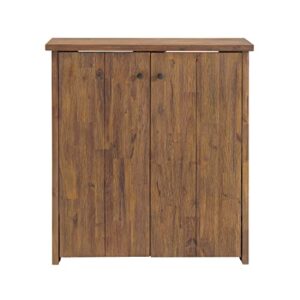 Alaterre Furniture Bethel Acacia Wood 31" W Shoe Cubbie Cabinet