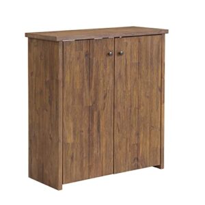 Alaterre Furniture Bethel Acacia Wood 31" W Shoe Cubbie Cabinet