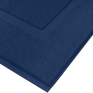 Utopia Towels Bundle Pack of 600 GSM Bath Sheet Set (2-Pack) and Banded Bath Mats (2-Pack) – 100% Ring-Spun Cotton – Highly Absorbent – Soft & Luxurious – Navy