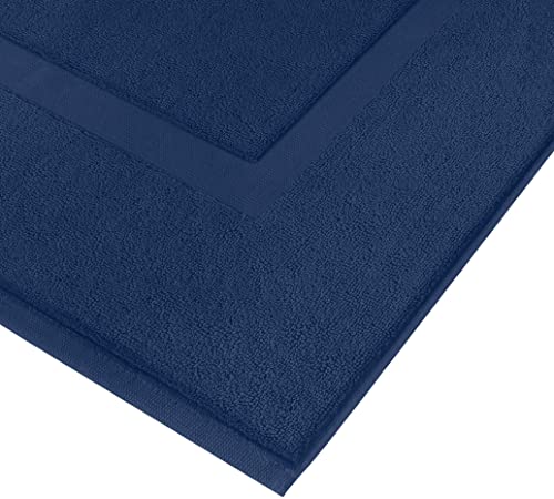 Utopia Towels Bundle Pack of 600 GSM Bath Sheet Set (2-Pack) and Banded Bath Mats (2-Pack) – 100% Ring-Spun Cotton – Highly Absorbent – Soft & Luxurious – Navy